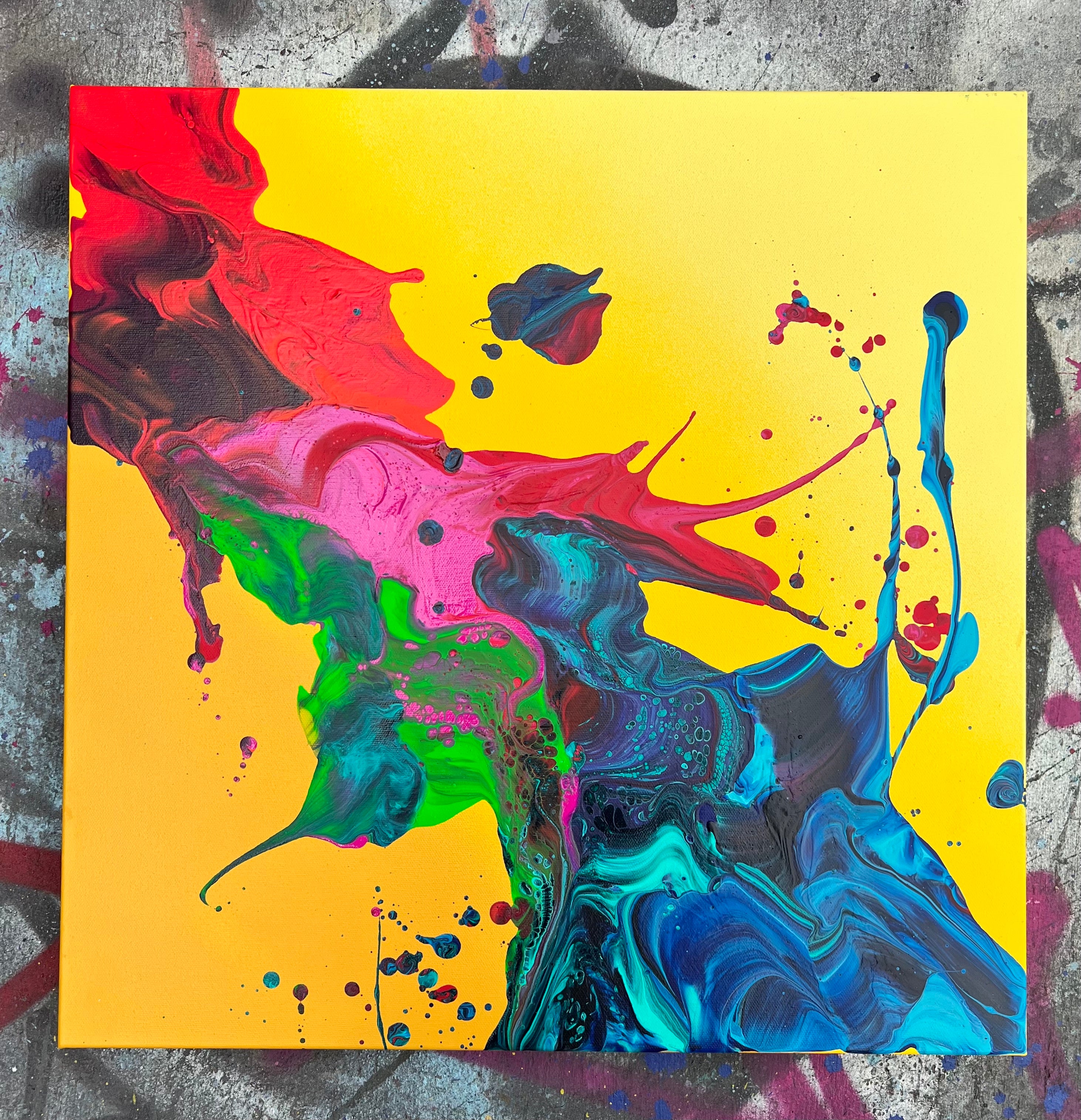 The Kre8 Wall Of Color Original Abstract Paintings by Kre8 – Kre8ArtaFax