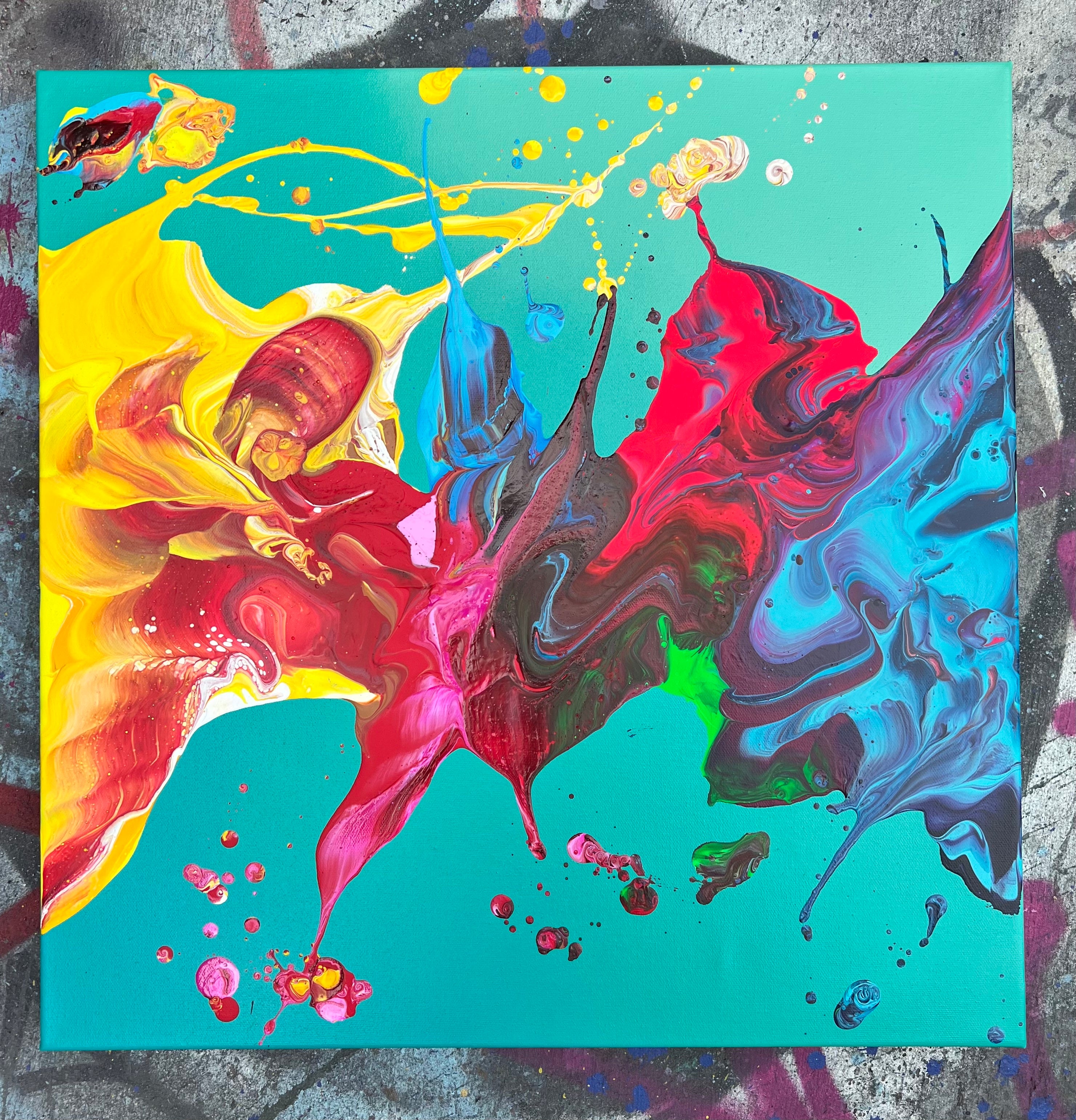 The Kre8 Wall Of Color Original Abstract Paintings by Kre8 – Kre8ArtaFax