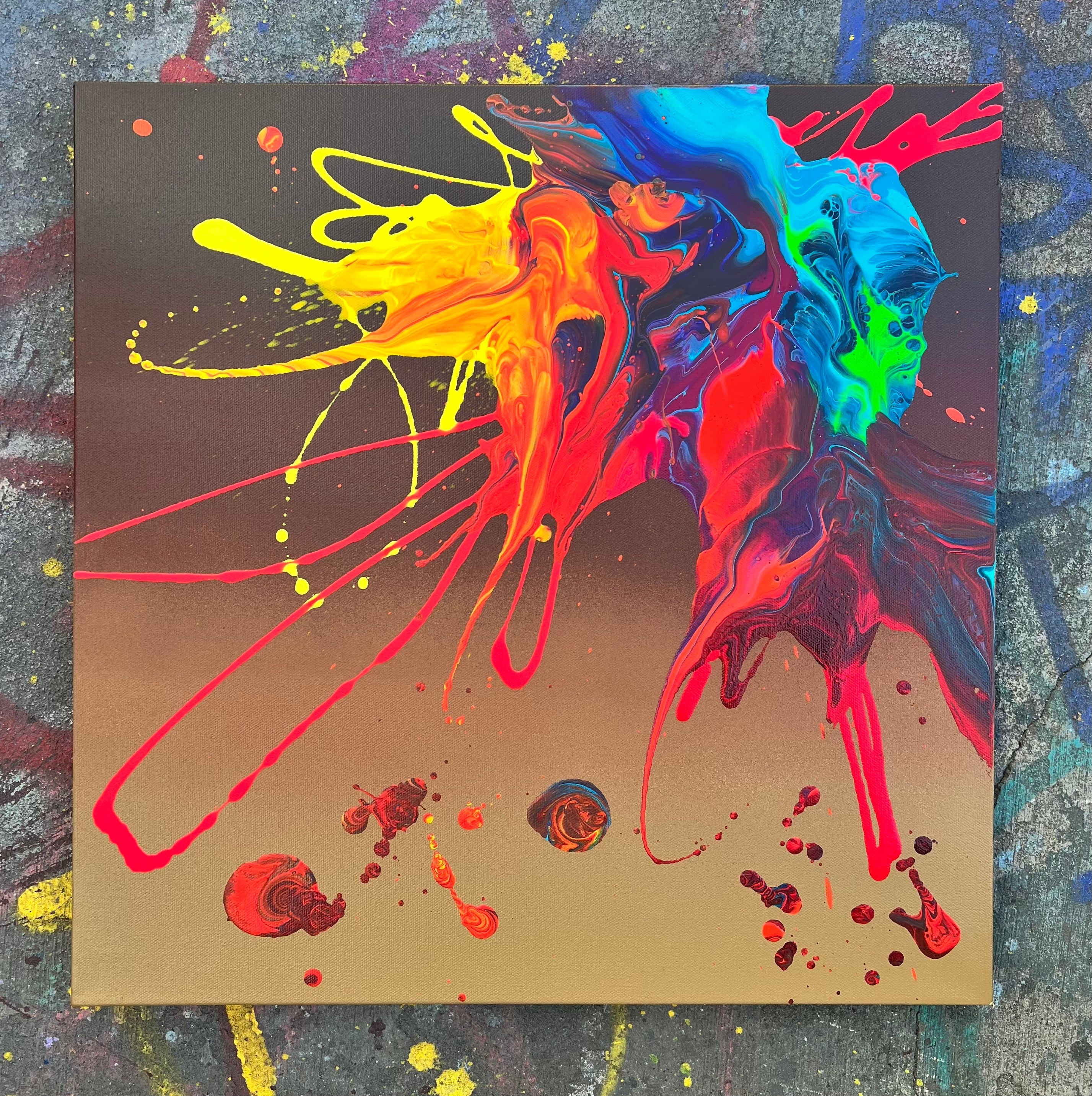 The Kre8 Wall Of Color Original Abstract Paintings by Kre8 – Kre8ArtaFax