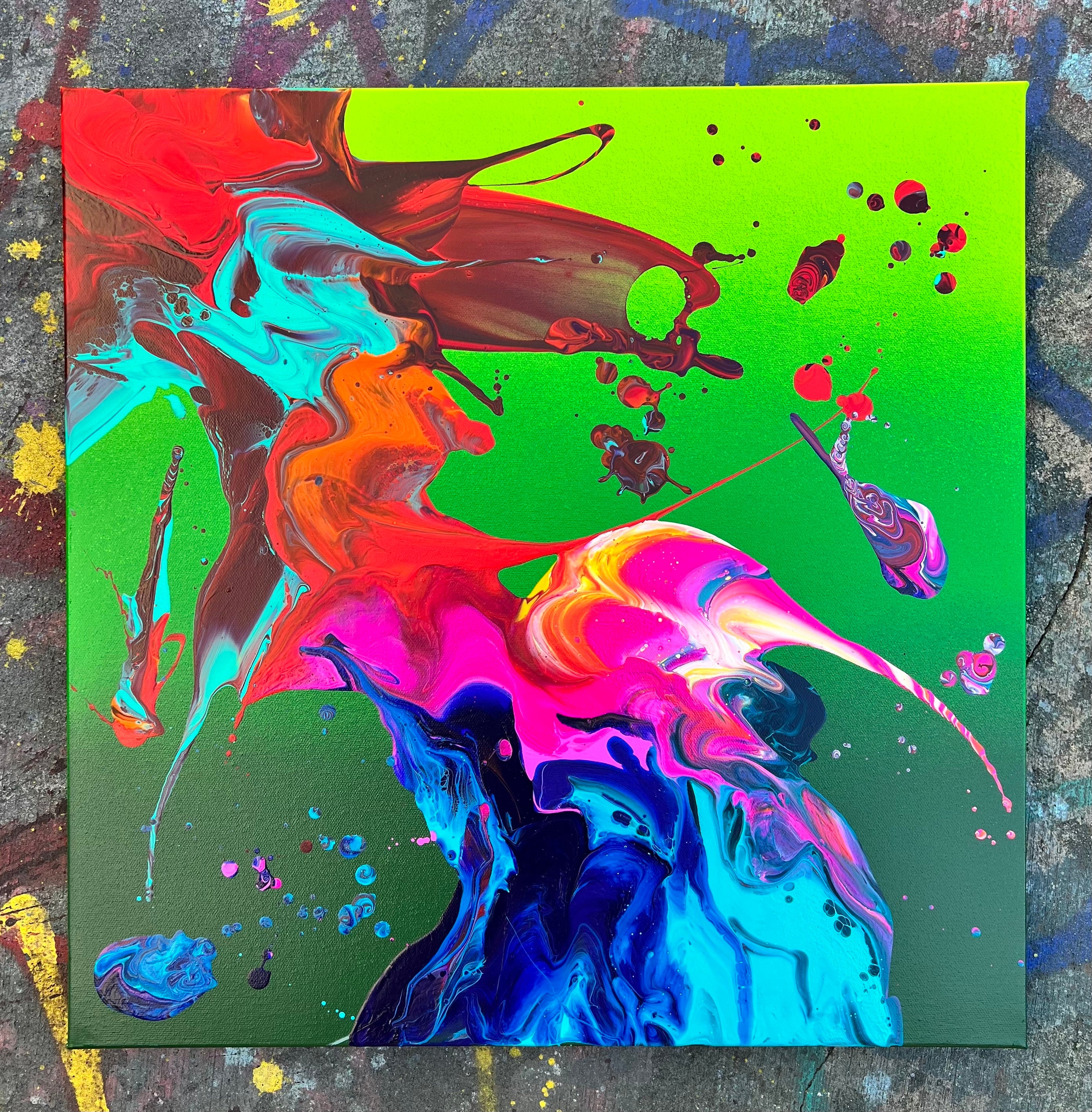 The Kre8 Wall Of Color Original Abstract Paintings by Kre8 – Kre8ArtaFax