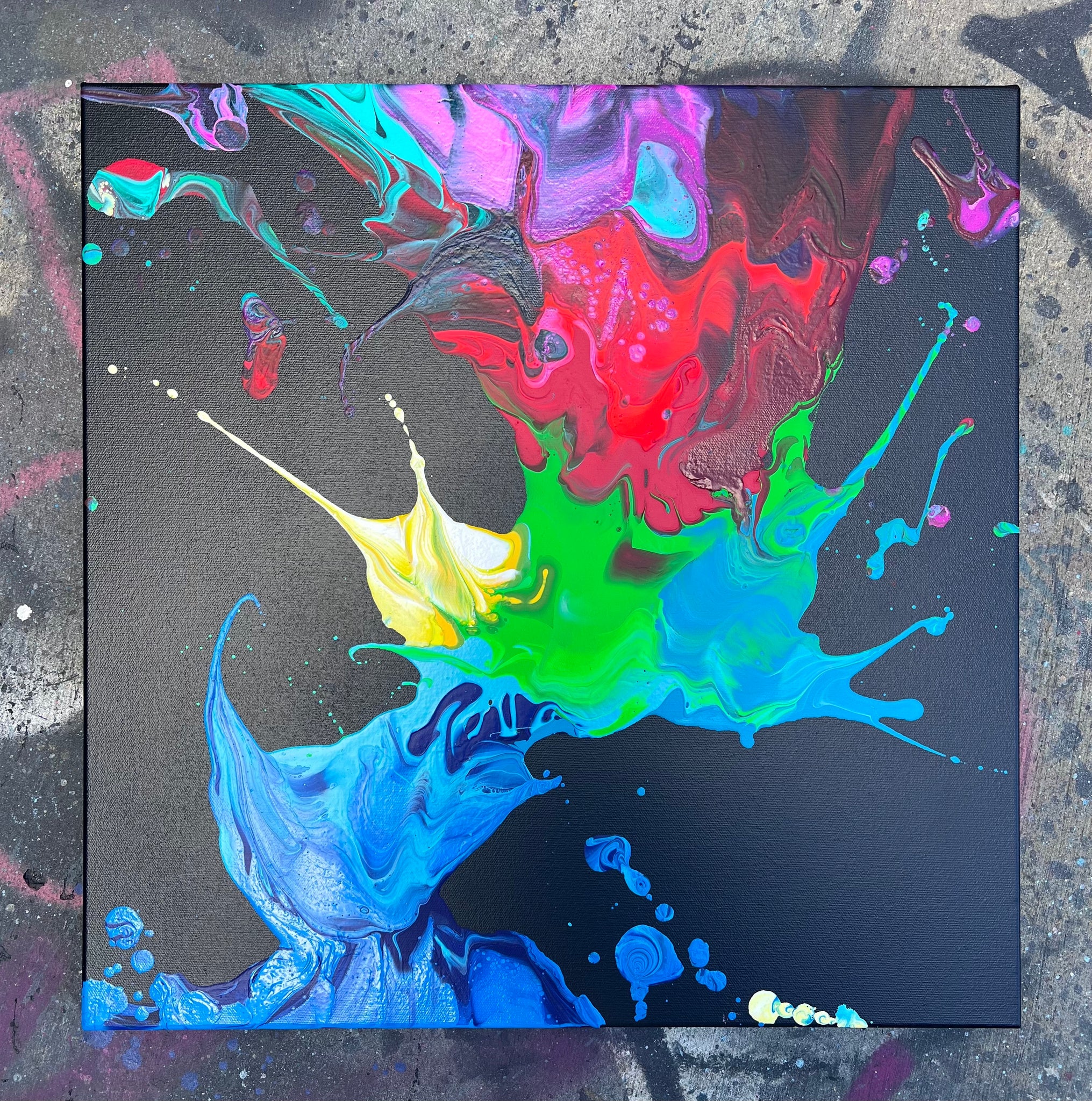 The Kre8 Wall Of Color Original Abstract Paintings by Kre8 – Kre8ArtaFax
